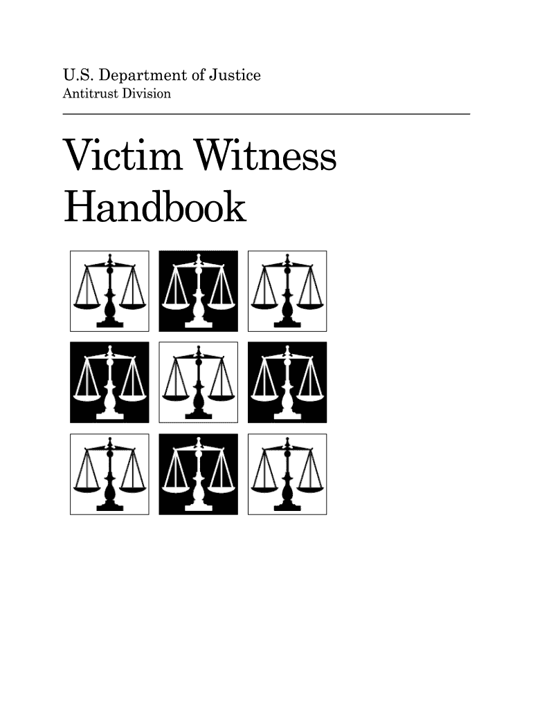Fillable Online justice Victim Witness Handbook - Justice Department ...