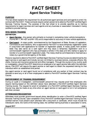 Fillable Online Agent Service Training Fax Email Print - pdfFiller