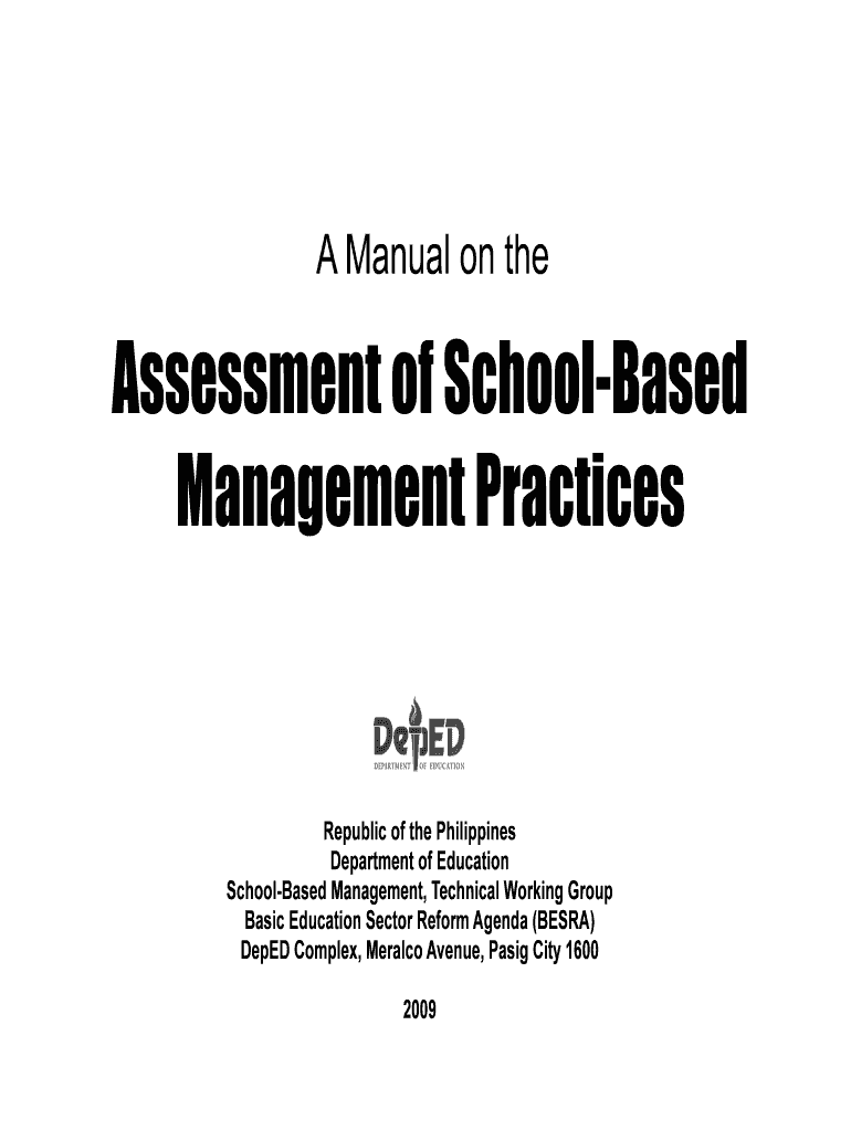 Fillable Online Assessment of School-Based Management Practices Fax ...