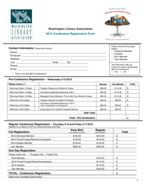 Fillable Online wla PDF Registration Form - Washington Library ...