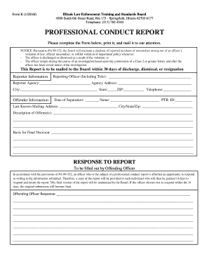 Fillable Online ptb state il PROFESSIONAL CONDUCT REPORT - ptbstateilus ...
