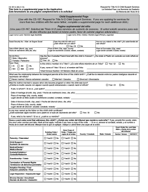Fillable Online Application for IV-D Chid Support Services Child ...