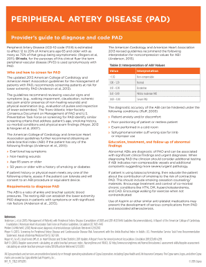 Fillable Online PERIPHERAL ARTERY DISEASE (PAD) Fax Email Print - pdfFiller