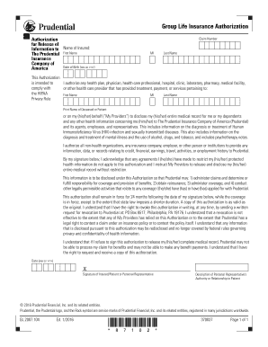 Fillable Online Group Life Insurance Authorization Fax Email Print ...