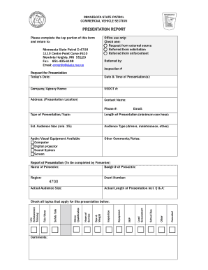 Fillable Online dps mn MN STATE PATROL - Minnesota Fax Email Print ...