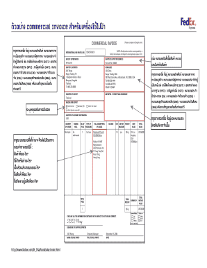 Fillable Online Sample Commercial Invoice for Electronics Shipment ...