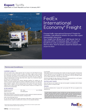 Fillable Online Heavyweight Export Canada shipping services - FedEx ...