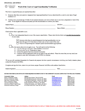 Fillable Online hawaii Ward of the Court or Legal Guardianship ...