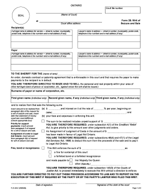 Fillable Online ontariocourtforms on Form 28. Form 28 Fax Email Print ...