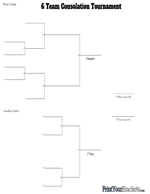 Fillable Online 6 Team Consolation Tournament Fax Email Print - pdfFiller