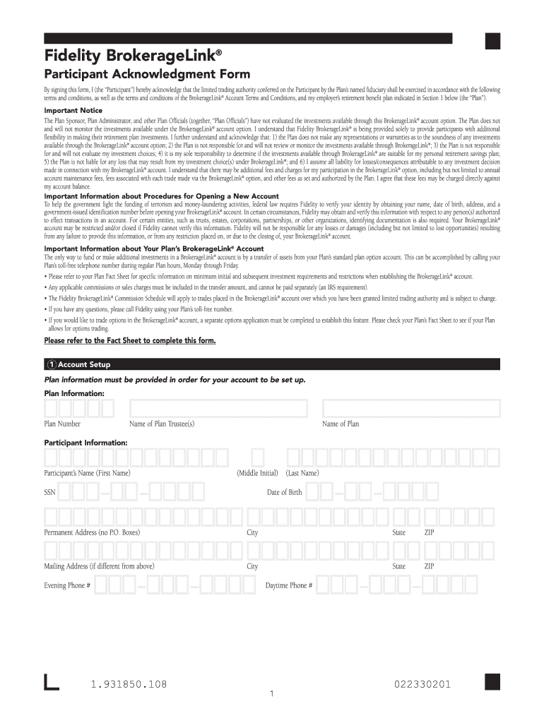 Fillable Online 14435 03 FRM Blink AppMF - Fidelity Investments Fax Email Print - pdfFiller