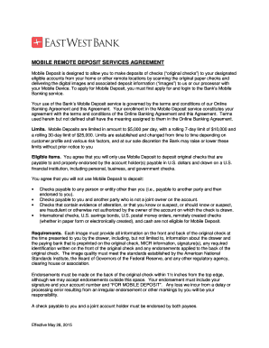 Fillable Online Mobile Deposit is designed to allow you to make ...