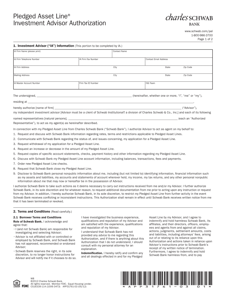 Fillable Online Pledged Asset Line Fax Email Print - pdfFiller