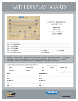 Fillable Online bath DISPLAY BOARD Fax Email Print - pdfFiller