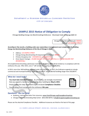 Fillable Online SAMPLE 2015 Notice of Obligation to Comply Fax Email ...