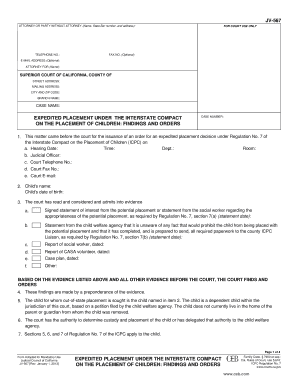 Fillable Online EXPEDITED PLACEMENT UNDER THE INTERSTATE COMPACT Fax ...