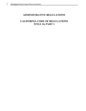Fillable Online energy ca ADMINISTRATIVE REGULATIONS CALIFORNIA CODE OF ...