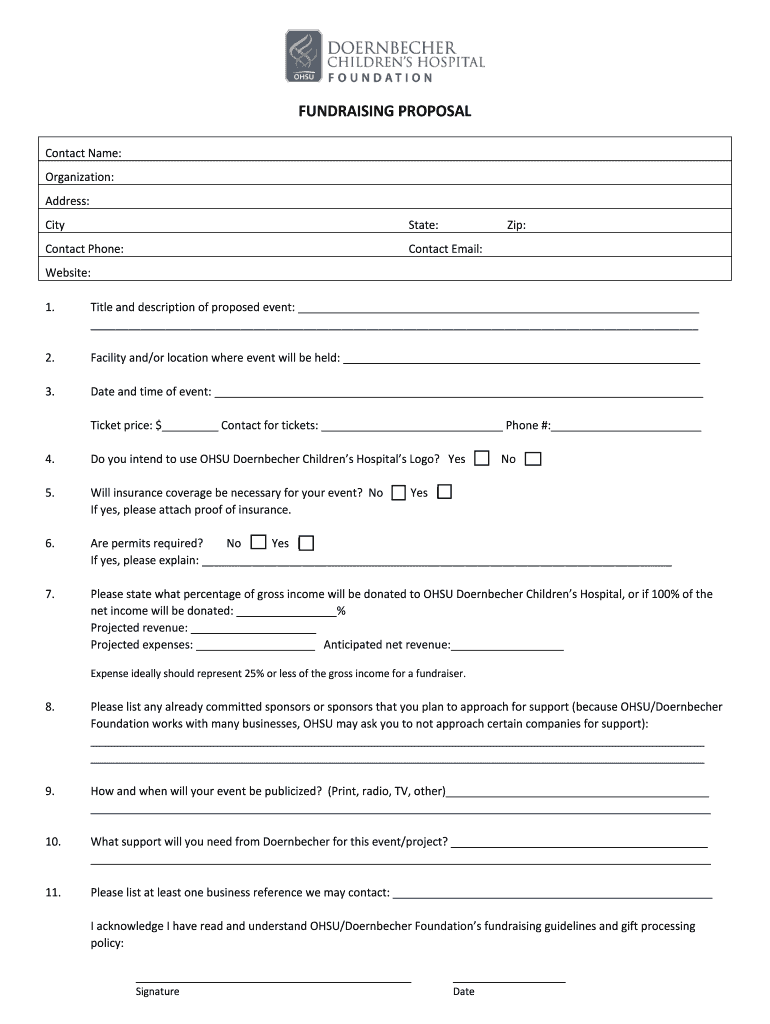 Fillable Online ohsu EVENT FUNDRAISING GUIDELINES - Healing Teaching Discovery Fax Email Print ...