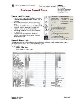 Fillable Online Employer Payroll Items Fax Email Print - pdfFiller
