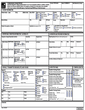 Fillable Online coconino az County / IHS Number COMMUNICABLE DISEASE ...