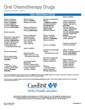 Fillable Online Oral Chemotherapy Drugs Fax Email Print - pdfFiller