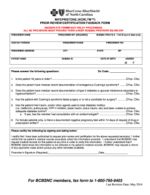 Fillable Online MIFEPRISTONE KORLYM PRIOR REVIEWCERTIFICATION FAXBACK ...