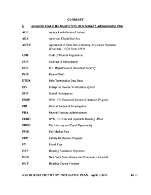 Fillable Online Acronyms Used in the 4/1/2015 NYS HCR Section 8 ...