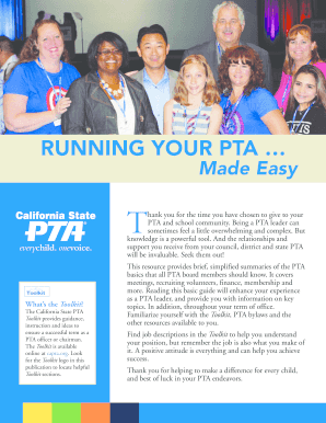 Fillable Online Running Your PTAMade Easy - California State PTA Fax ...