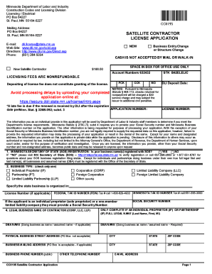 Fillable Online dli mn Licensing and Certification Services Electrical ...