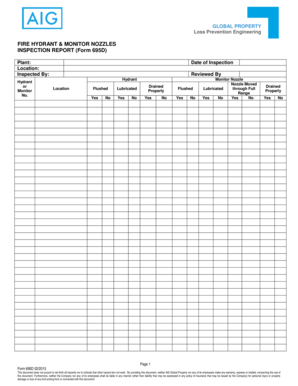 Fire Hydrant Inspection Report - Fill Online, Printable, Fillable ...