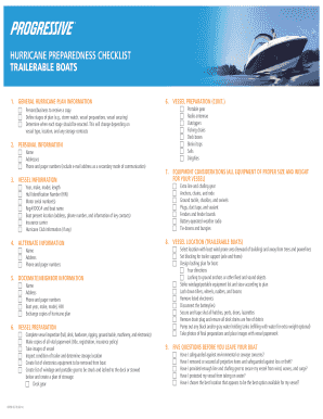 Fillable Online HURRICANE PREPAREDNESS CHECKLIST TRAILERABLE BOATS Fax ...
