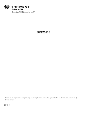 Fillable Online Thrivent Financial Fax Email Print - pdfFiller