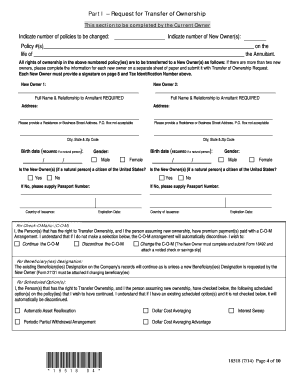 Fillable Online TRANSFER OF OWNERSHIPDESIGNATION OF SUCCESSOR OWNER FOR ...