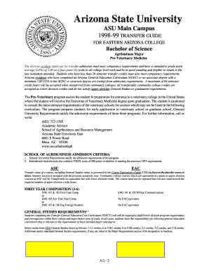 Fillable Online FOR EASTERN ARIZONA COLLEGE Fax Email Print - pdfFiller