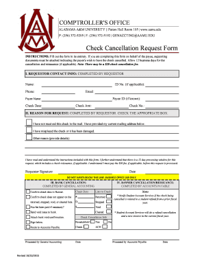 Fillable Online aamu Check Cancellation Request Form - Welcome to AAMU ...