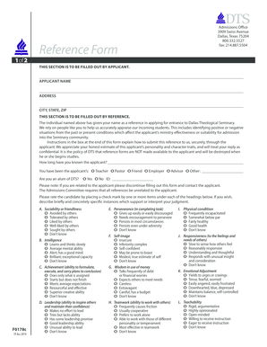 Fillable Online dts 3909 Swiss Avenue Dallas Texas 75204 Reference Form ...