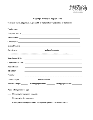 Fillable Online dom Copyright Clearance Request Form Fax Email Print ...