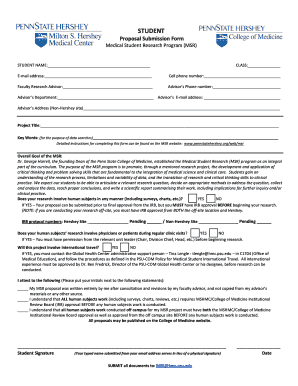 Fillable Online pennstatehershey STUDENT - Penn State Hershey Fax Email ...