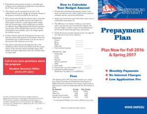 Fillable Online Prepayment Plan - shipedu Fax Email Print - pdfFiller