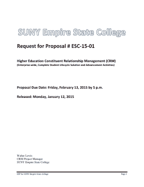 Fillable Online esc Request for Proposal ESC-15-01 - esc Fax Email Print - pdfFiller