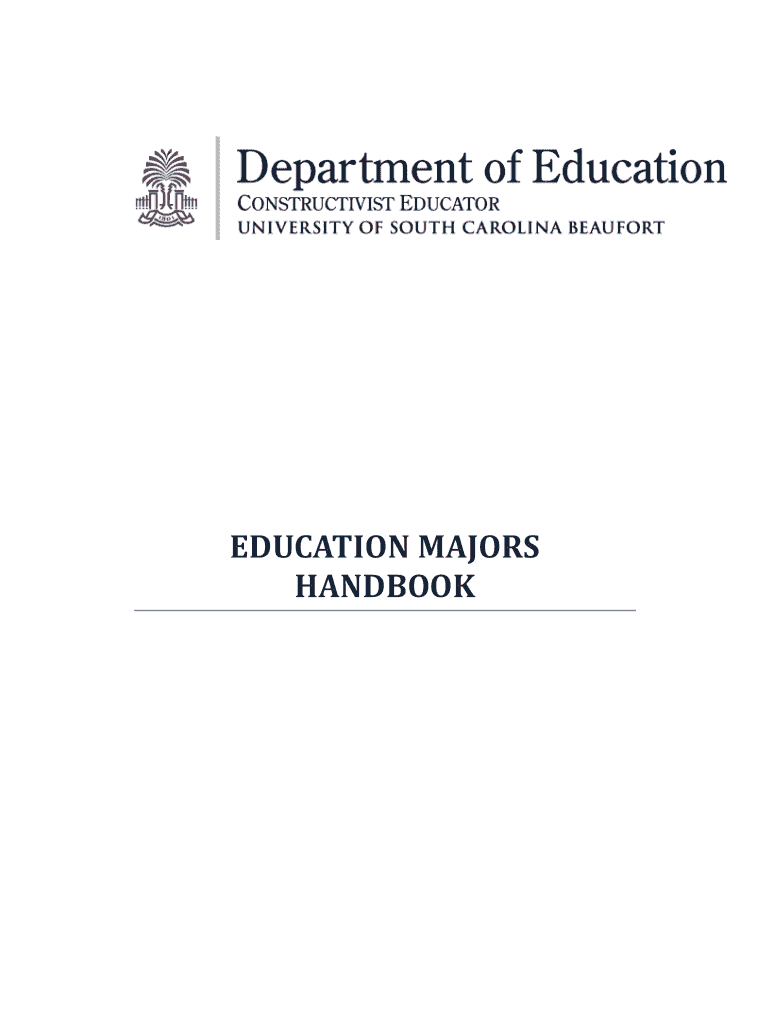 Fillable Online uscb EDUCATION MAJORS HANDBOOK - Welcome to USCB - uscb ...