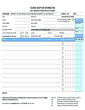 Fillable Online usfca Blank Adoption Form.doc - usfca Fax Email Print ...