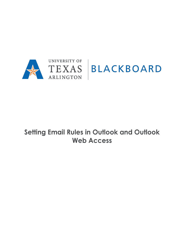 Fillable Online Setting Email Rules In Outlook And Outlook Web Access 