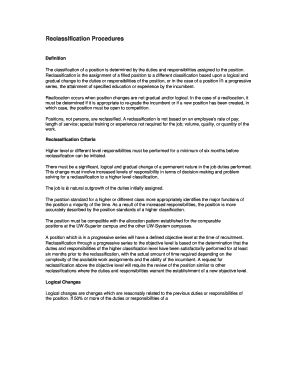 Fillable Online Reclassification Procedures Fax Email Print - pdfFiller