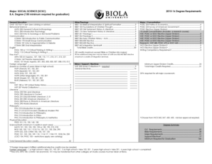 Fillable Online biola Major SOCIAL SCIENCE SCSC 2015-16 Degree ...