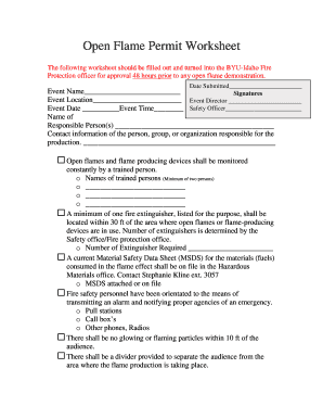 Fillable Online byui Open Flame Productions - byuiedu Fax Email Print ...