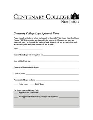Logo Approval Form - Fill Online, Printable, Fillable, Blank | pdfFiller