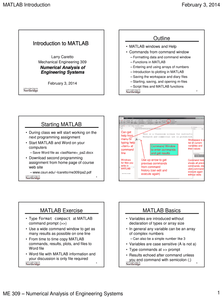 Fillable Online MATLAB windows and Help Fax Email Print - pdfFiller