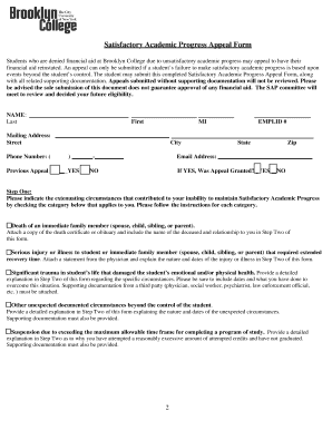 Fillable Online brooklyn cuny Undergraduate SAP Academic Plan-of-Action ...