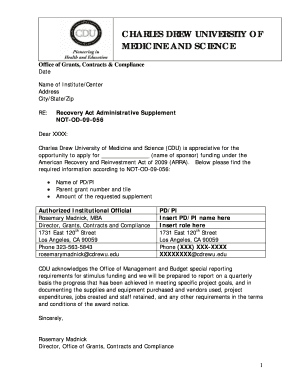 Fillable Online cdrewu URMC Generic Information for Inclusion in NIH ...